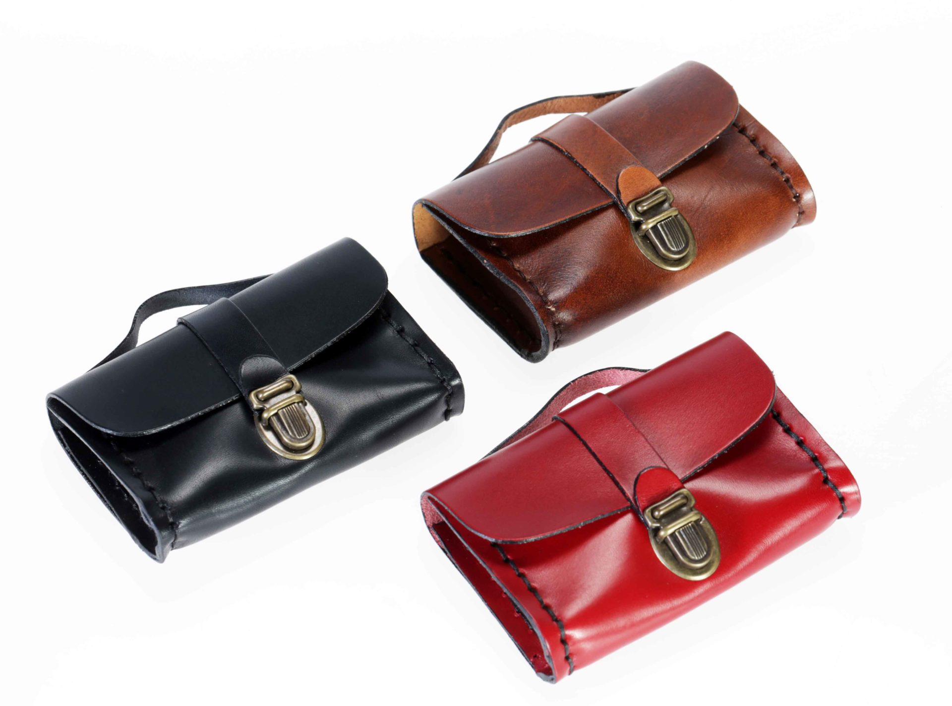 Porte monnaie en cuir naturel de type "Cartable" - Cuirs Ney